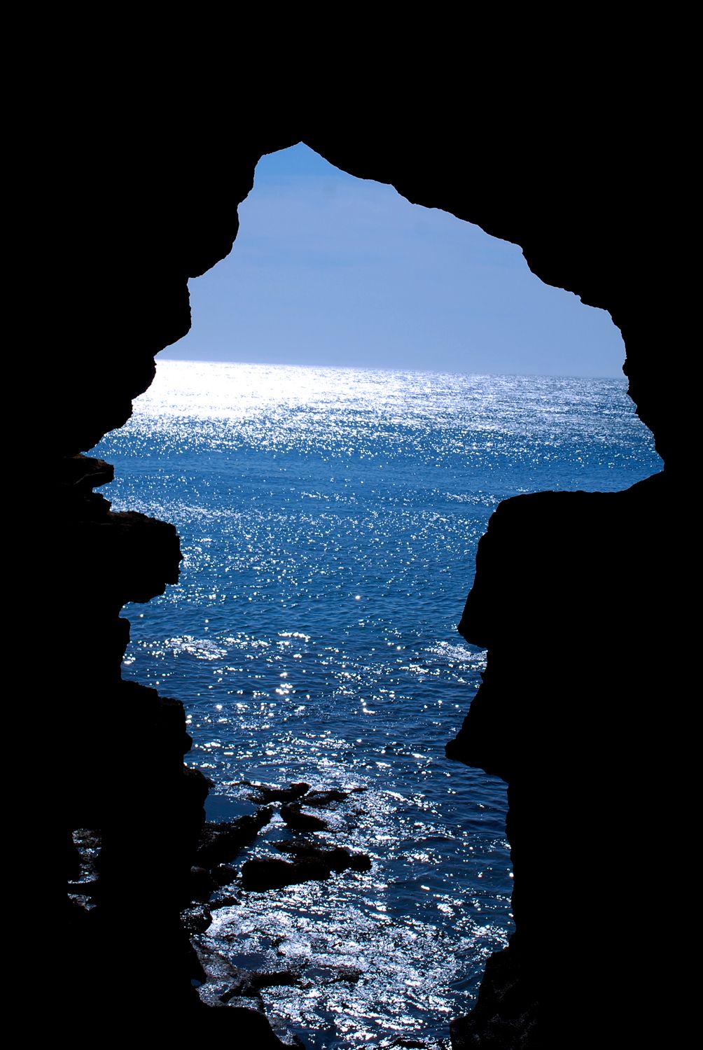 A view from the inside of Hercules Grotto, where Hercules rested before ...