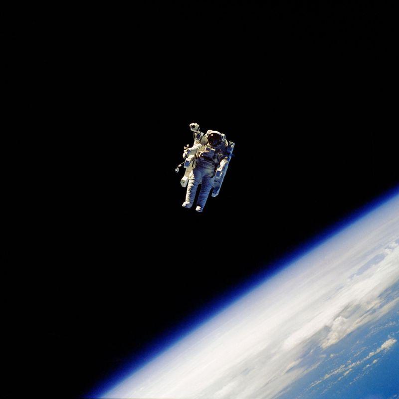 Person Floating In Space