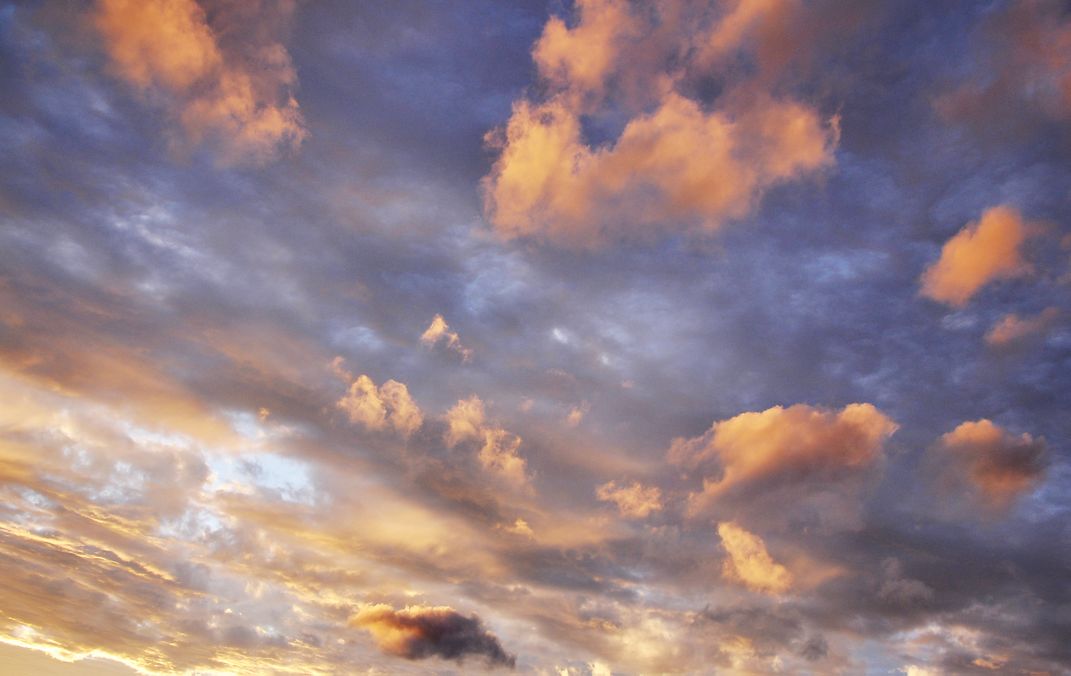 View of the sky during sunset from a rooftop in Ithaca, NY ...