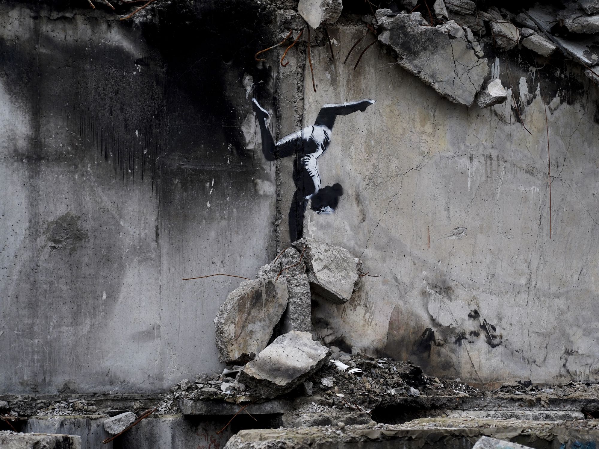 Banksy Reveals Seven Murals Throughout War-Torn Ukraine
