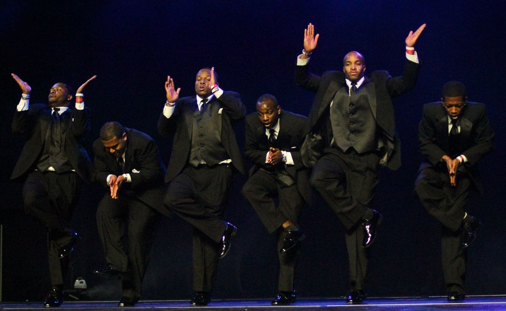 A long-standing, traditionally Black fraternity performs during the ...