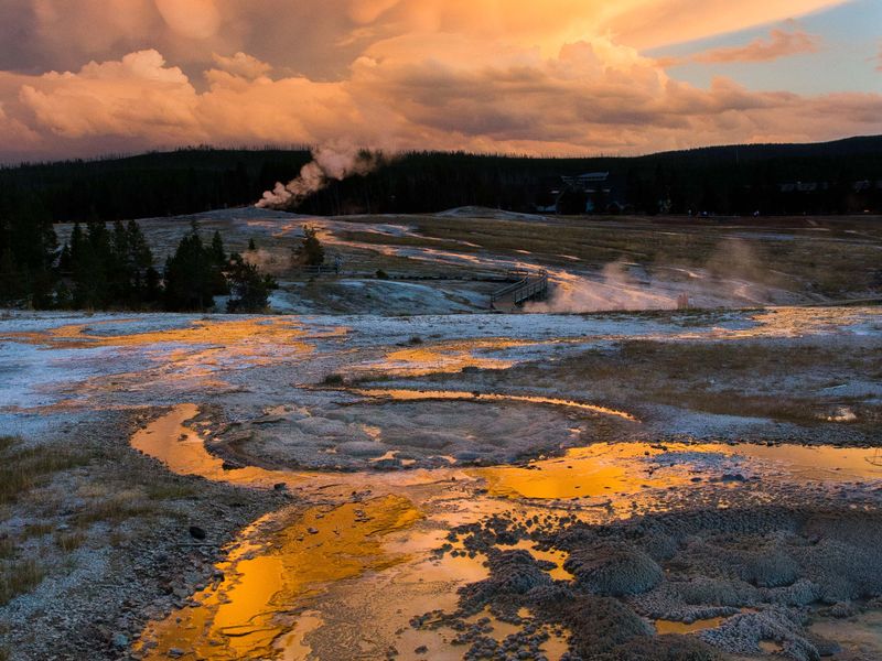 After three straight days of rain in Yellowstone, the skies cleared for ...