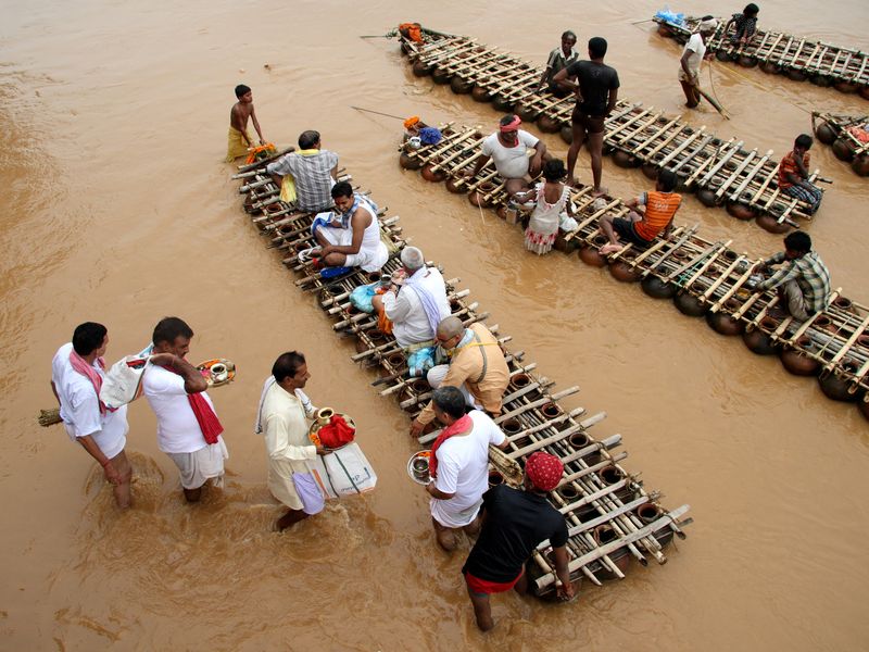 River Phalgu which now looks like a river due to heavy rainfall , otherwise a vast span of dry ...