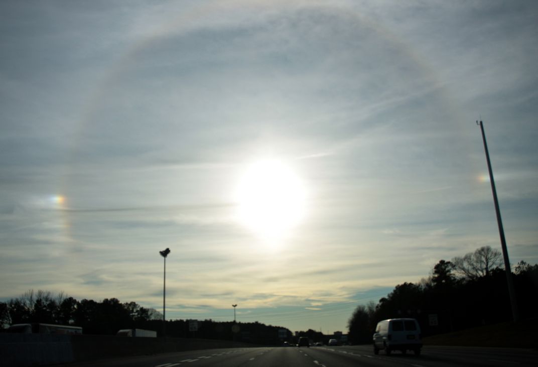 Sun dogs in the winter afternoon sky | Smithsonian Photo Contest ...