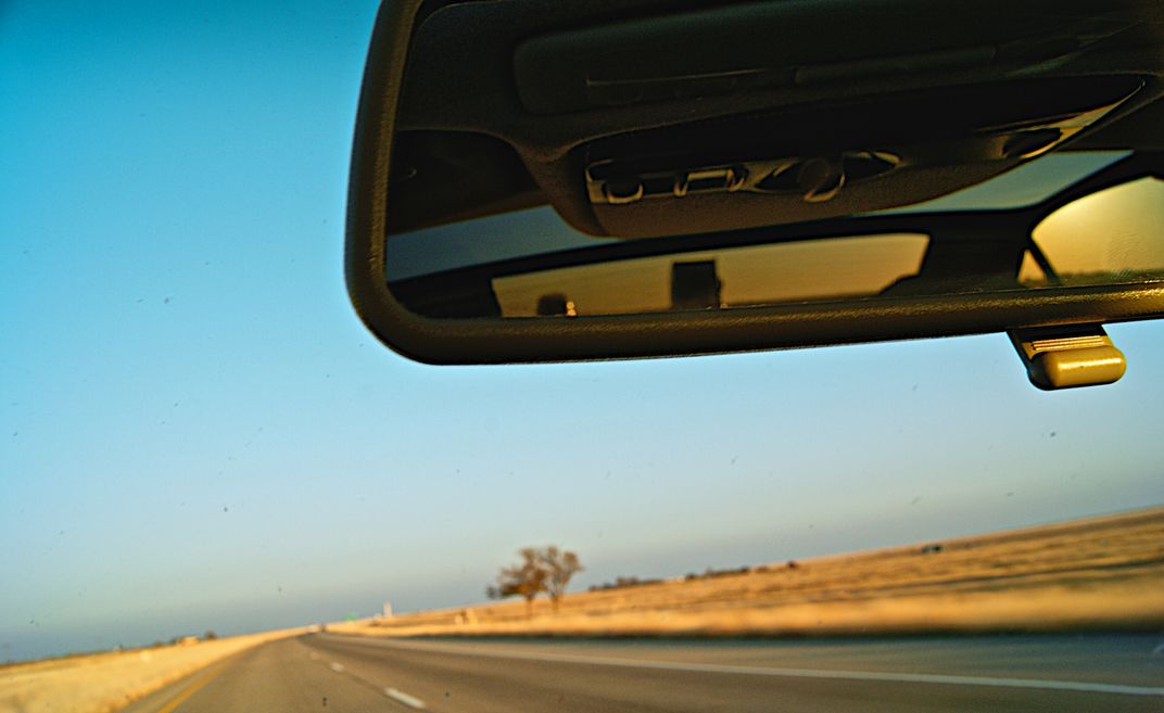 View from behind the car windshield- Route 66, NM | Smithsonian Photo ...