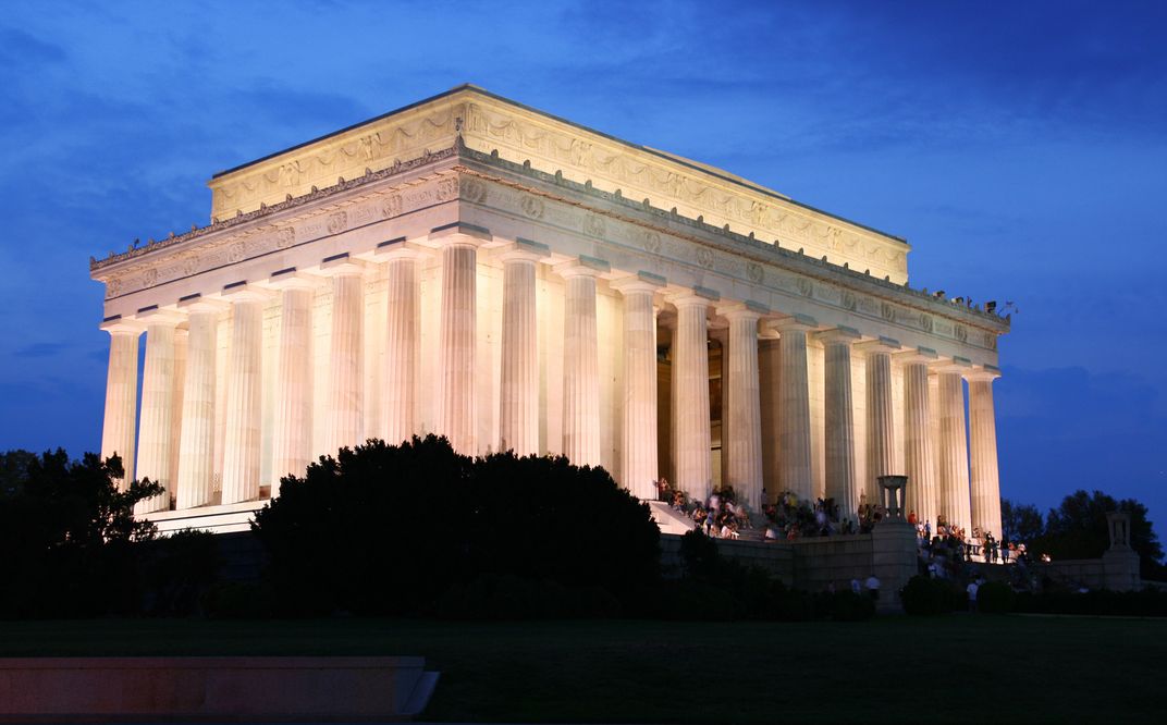 A view of the Lincolm Memorial Building, Washington. | Smithsonian ...
