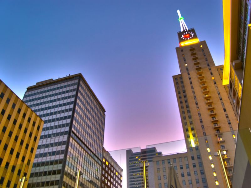 Sunset at the mercantile loft building in Dallas, Texas. | Smithsonian ...