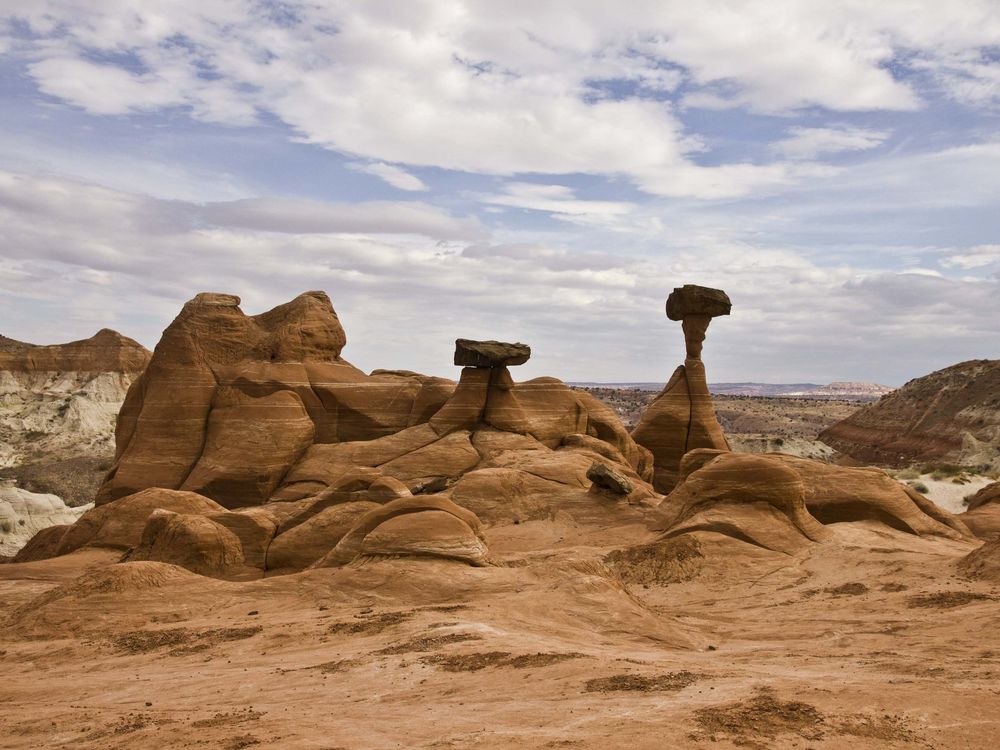 The Paria Toadstools are a set of sandstone hoodoos between Mile 19 and ...