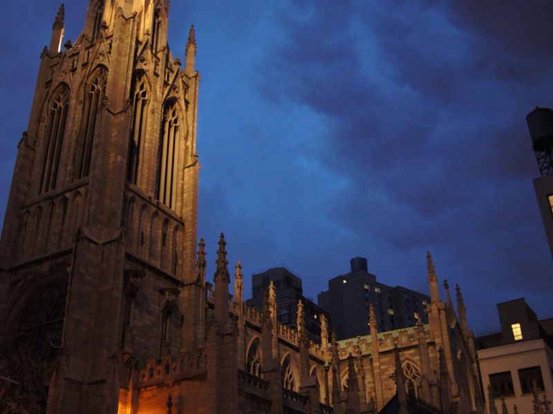 Grace Church in Manhattan, built in the 1800s in French Gothic revival ...