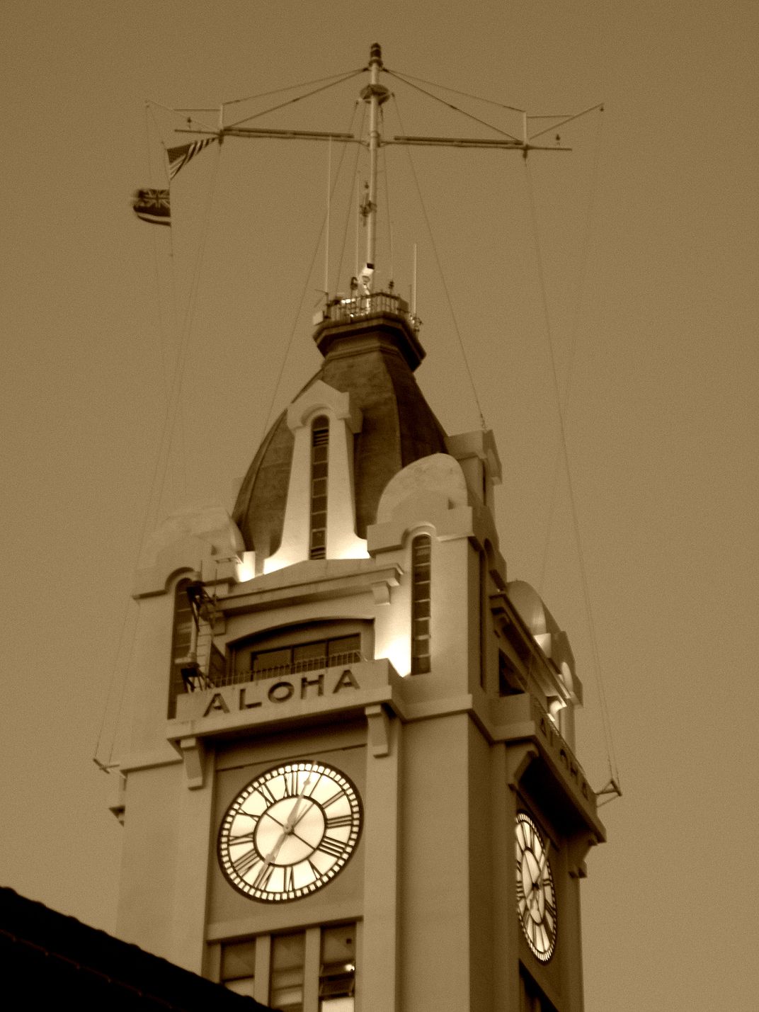 The famous Aloha Tower; was once Hawai'i's tallest building ...