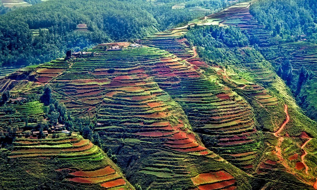 Dongchuan, a rural area in the northeast of Kunming,Yunnan Province of ...