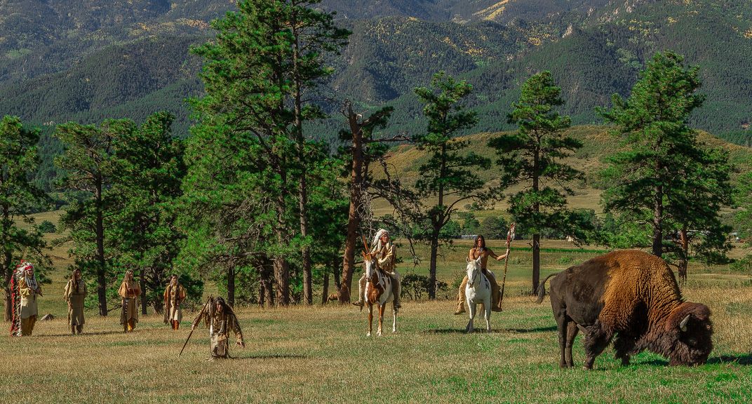 Native Americans recreating Counting Coup on Buffalo | Smithsonian ...
