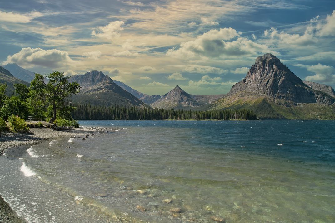 Glacier National Park, Lake Mary, Two Medicine Mountain Range ...