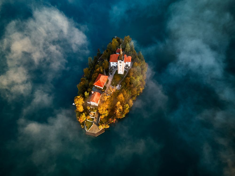Church of the Mother of God on the Lake Bled | Smithsonian Photo ...