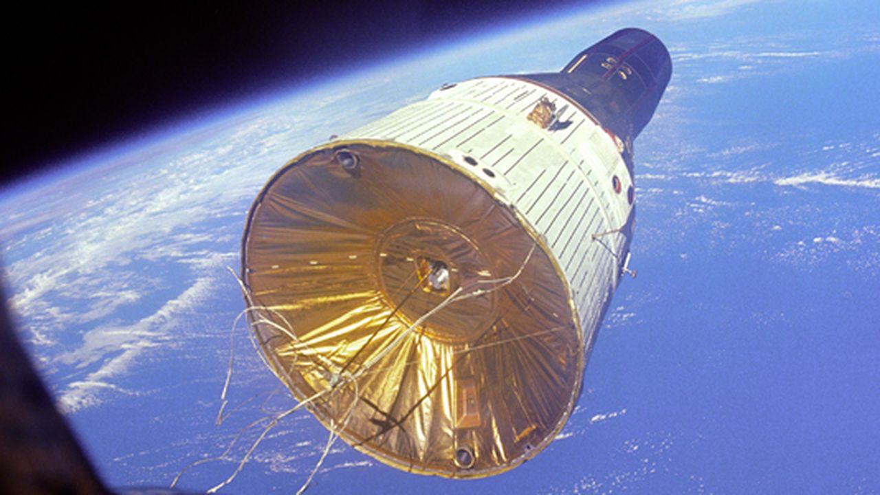 Nasa Gemini Capsule Exploded View Blueprint By