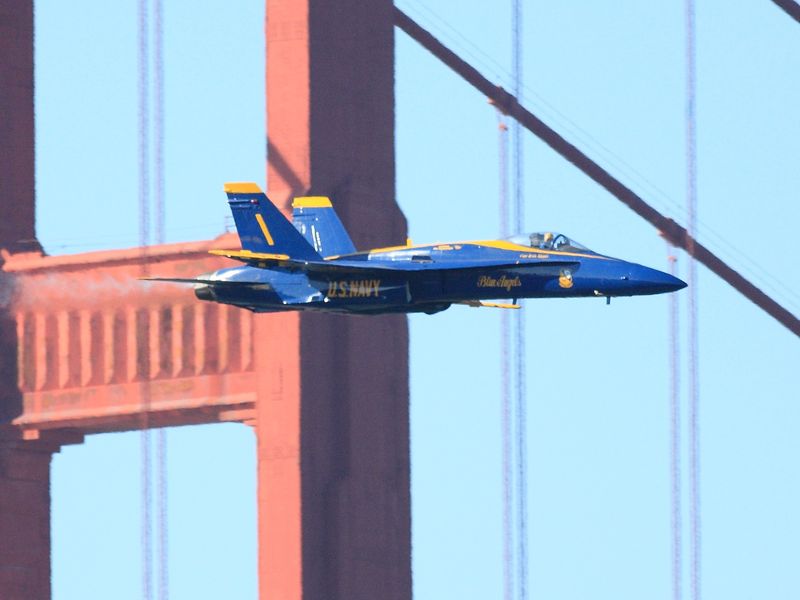 Blue Angels Crossing the Golden Gate Bridge. | Smithsonian Photo ...