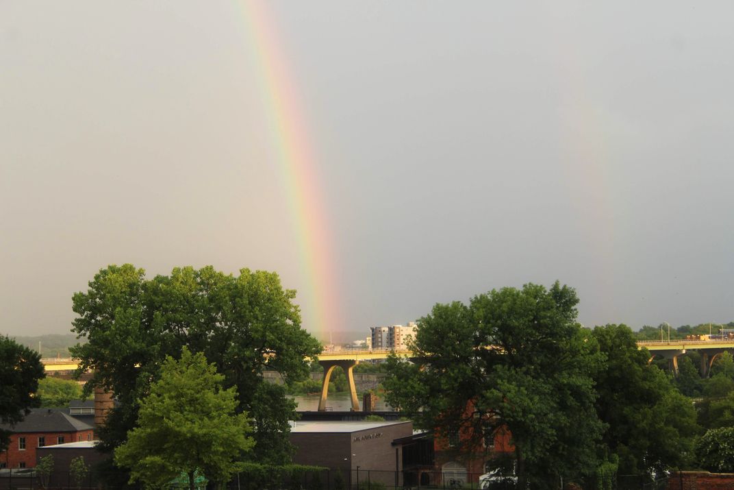 A rainbow coming out of a Virginia bridge | Smithsonian Photo Contest ...