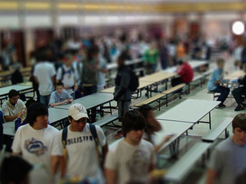 Crowded School Cafeteria