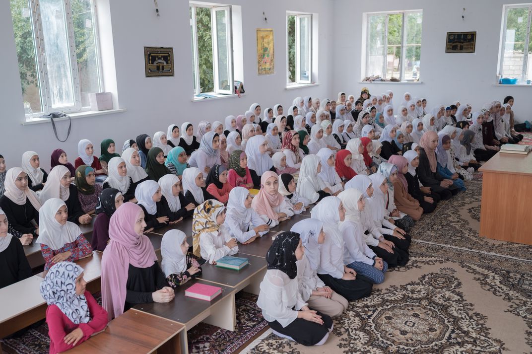 Girls in the women's madrasah listen to a lecture. | Smithsonian Photo ...