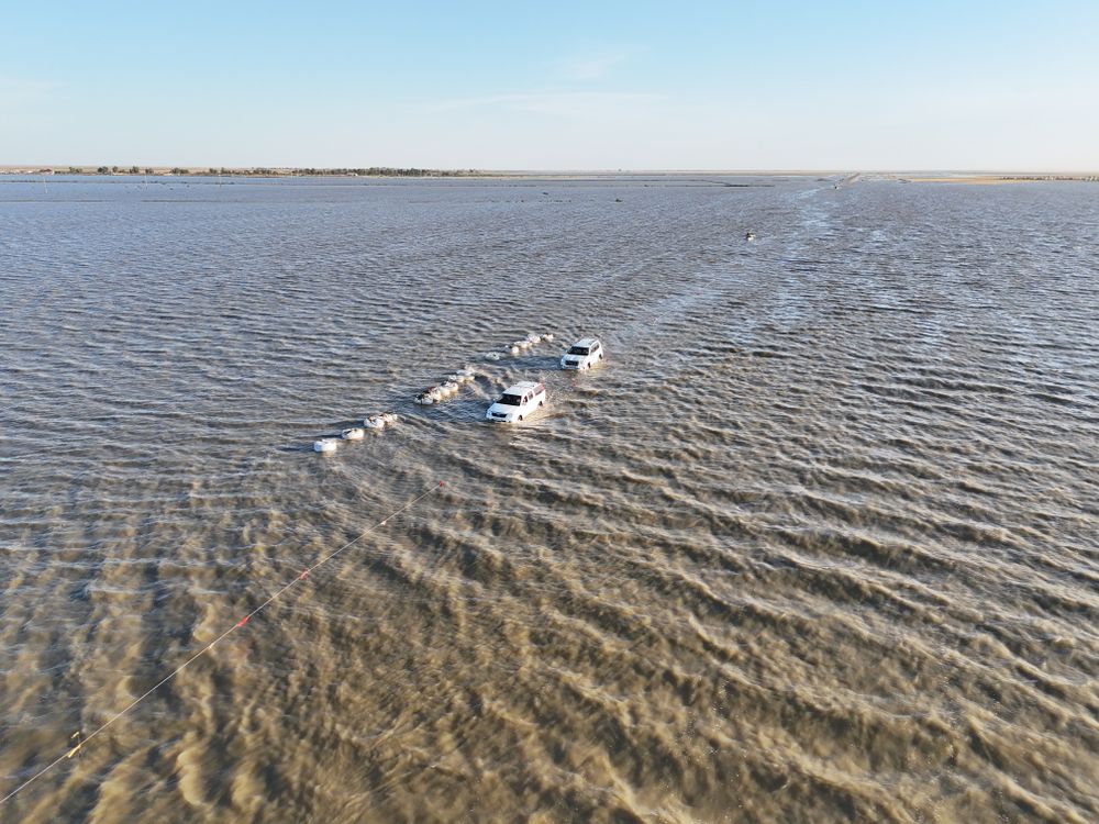 Cars drive into water. | Smithsonian Photo Contest | Smithsonian Magazine