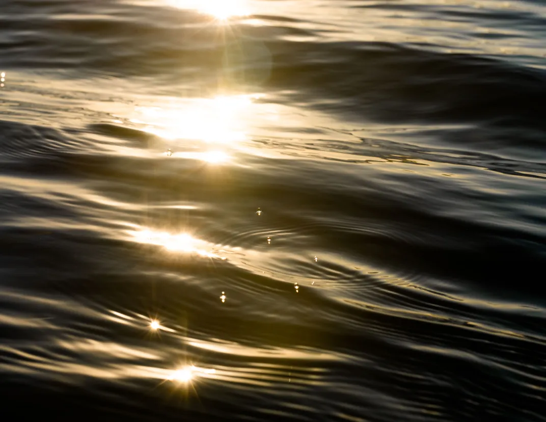 Water droplets suspended on the surface of the ocean, from a phenomenon ...
