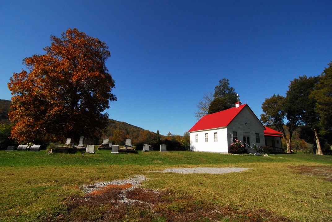 Martin Springs Baptist Church is the picture of a rural mountain church ...