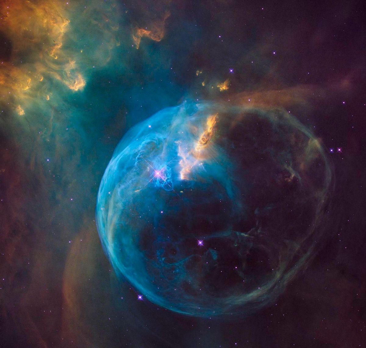 Hubble Lion Nebula Hubble Captures Infant Stars Transforming A Nebula