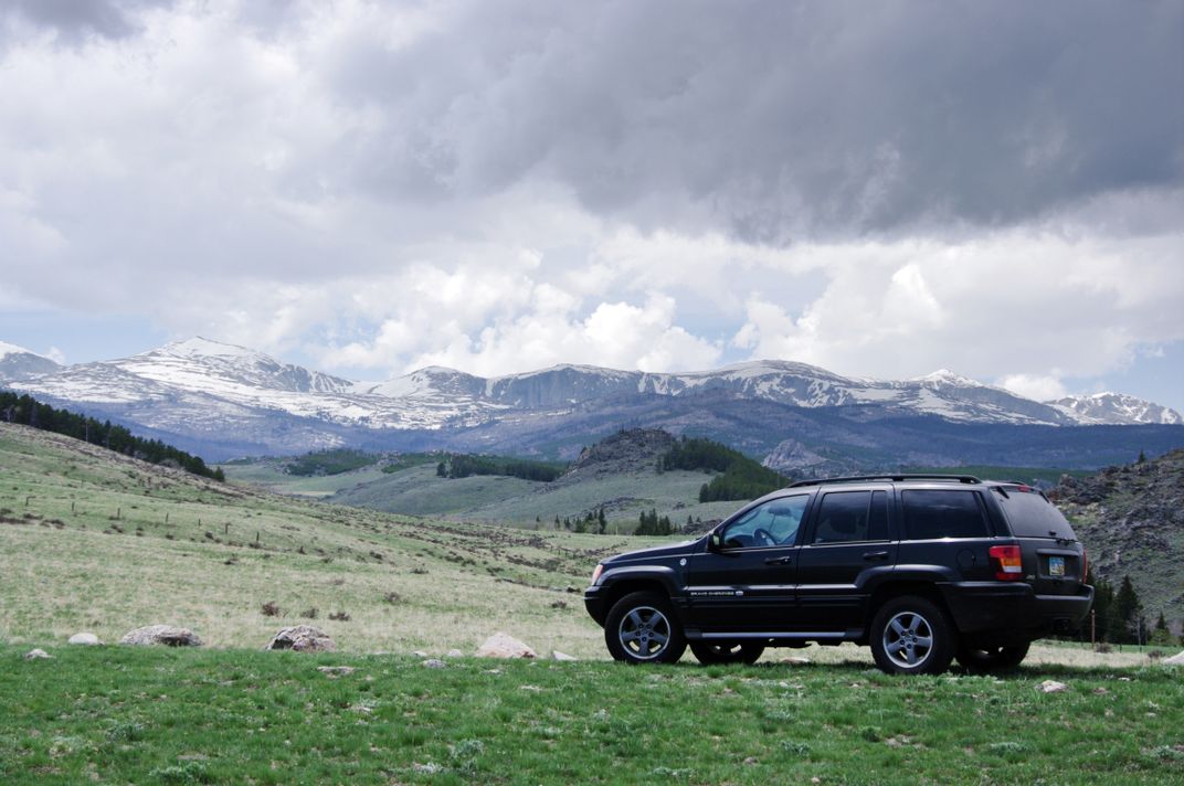 Parked on top of a mountain in Wyoming, my Jeep takes me to the places ...