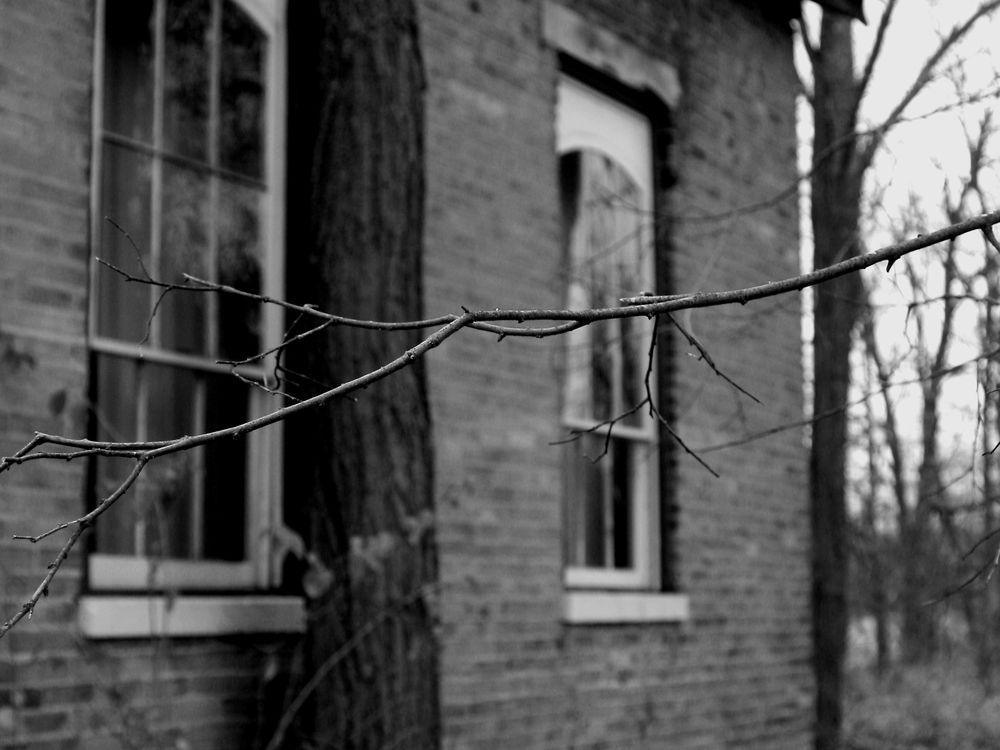 side of old school house taken on corner of Sparks and Drewersburg ...
