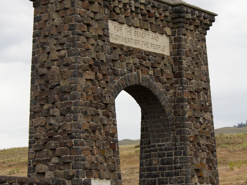 Main Entrance Gate of Yellowstone National Park | Smithsonian Photo ...