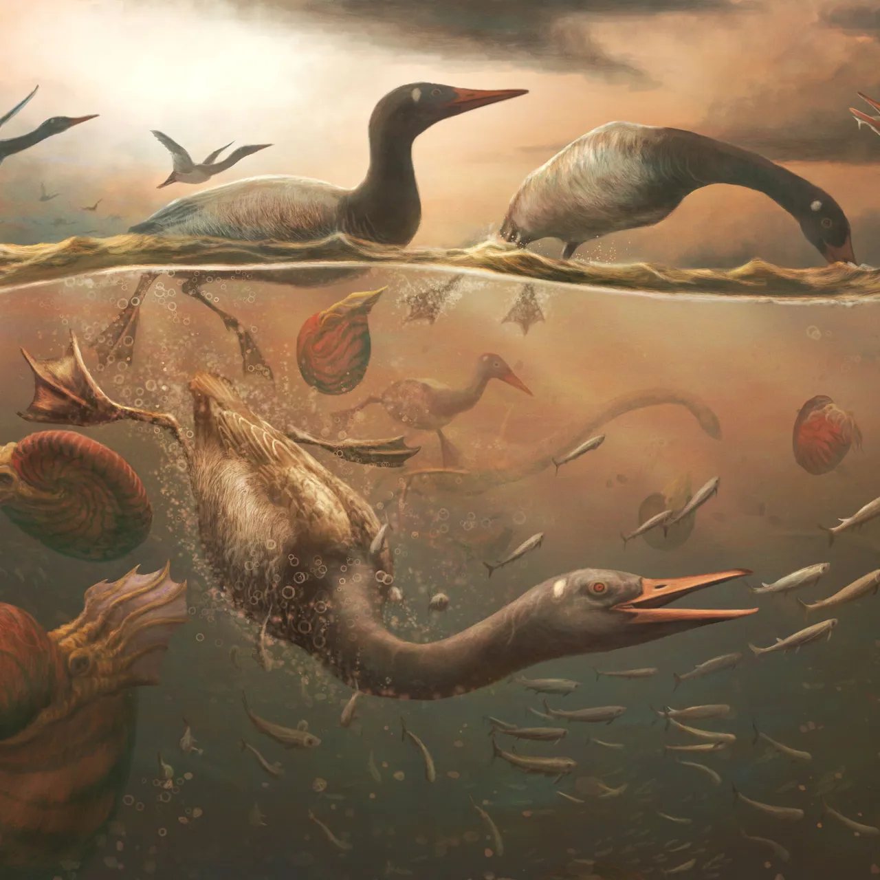 Prehistoric Bird Fossils