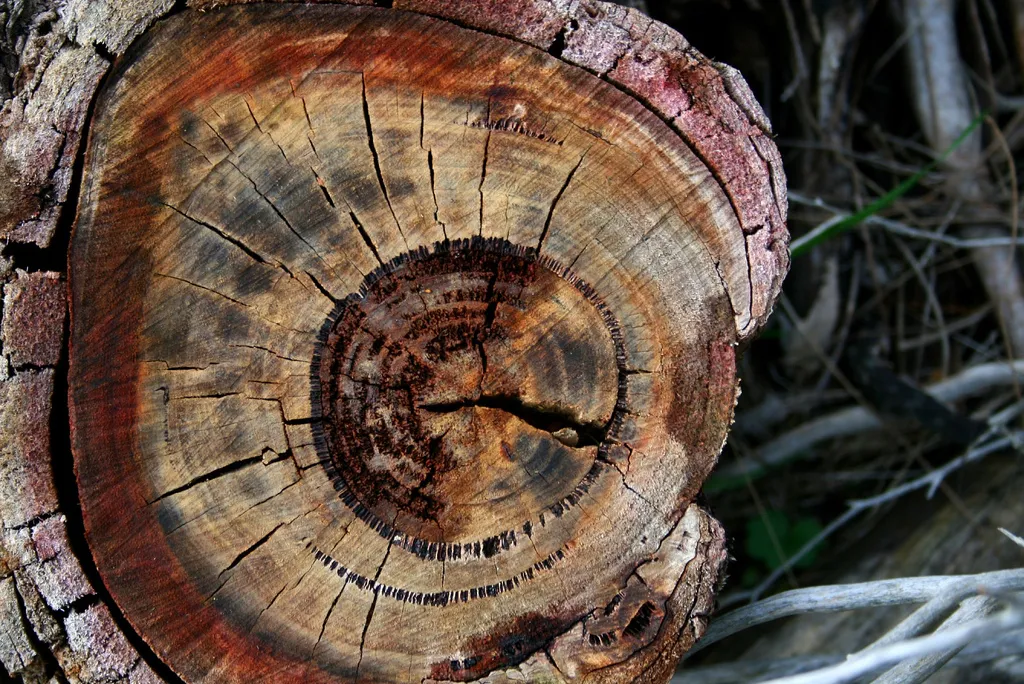 tree trunk rings
