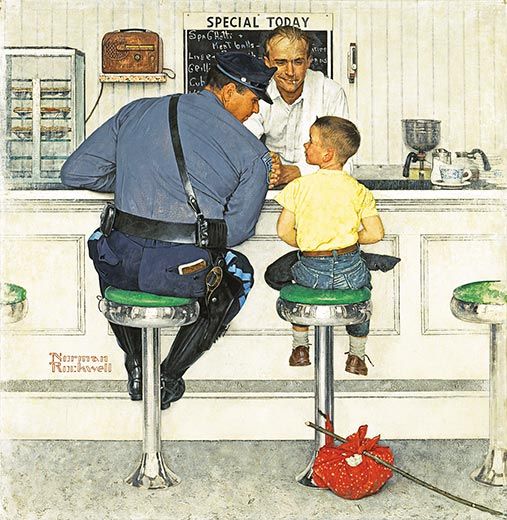 norman rockwell new kid in the neighborhood