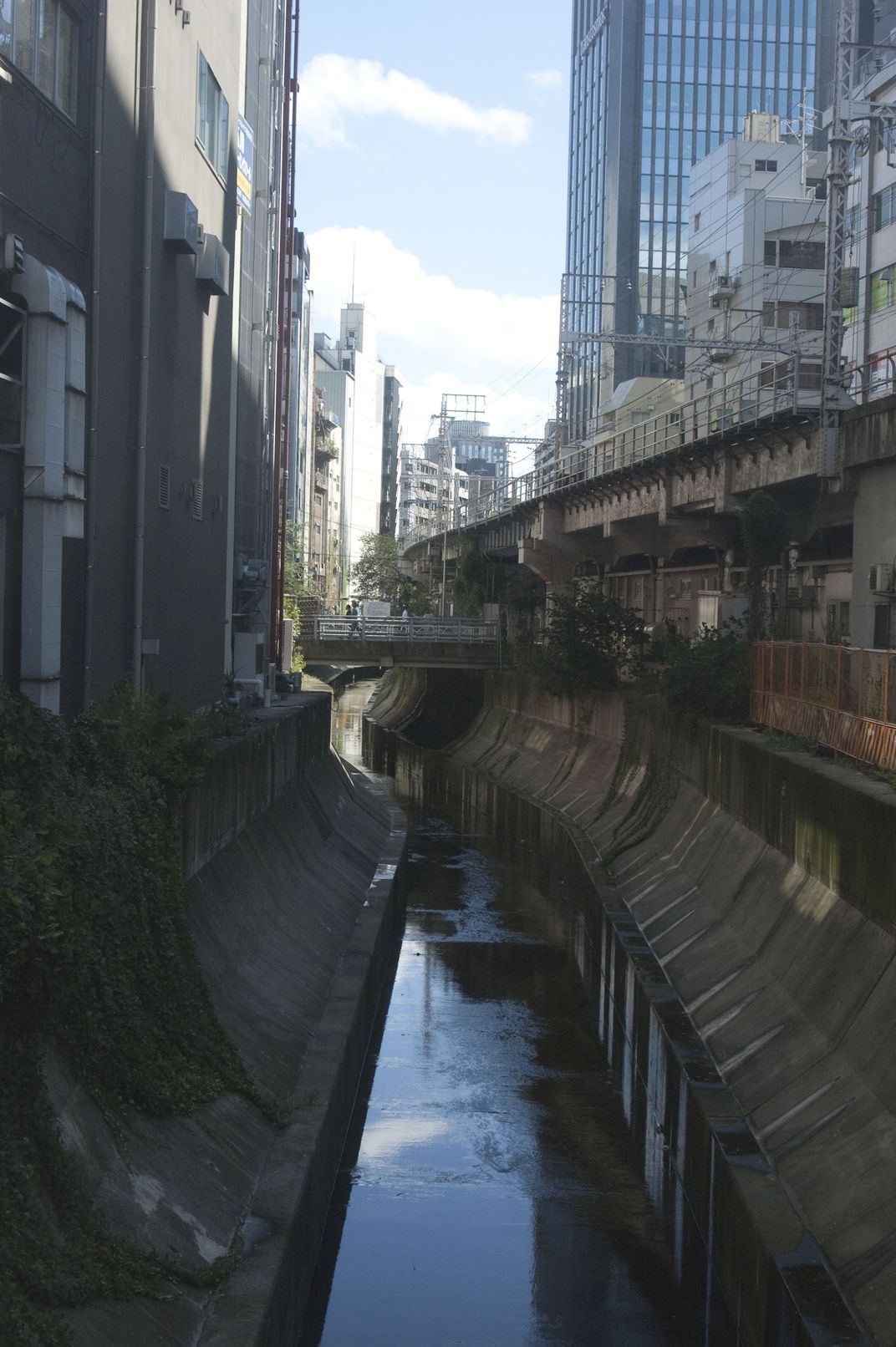 Walking around the Shibuya River. I discovered this landscape ...