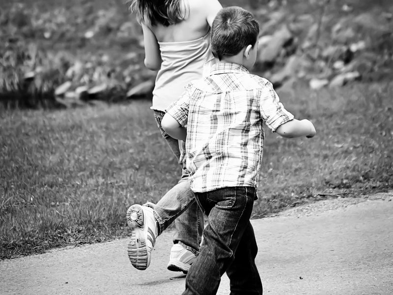 Two children running down a path | Smithsonian Photo Contest ...