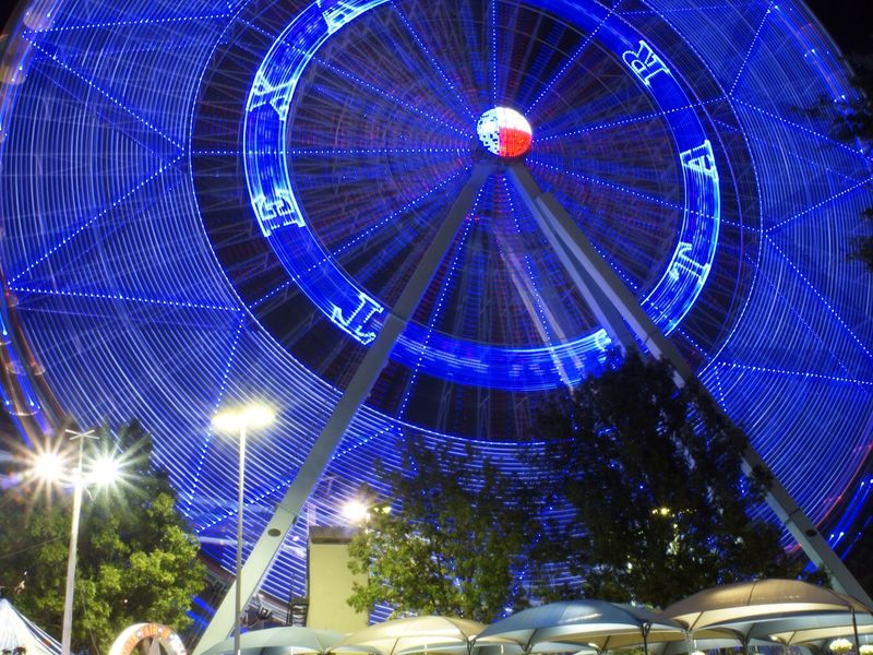 Extended exposure of the iconic "Texas Star" Ferris wheel at the yearly ...