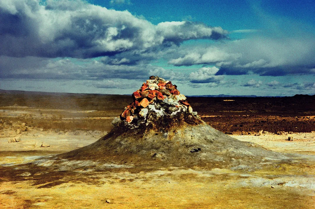 Geothermal stone cone as a monument of the soil beauty. | Smithsonian ...