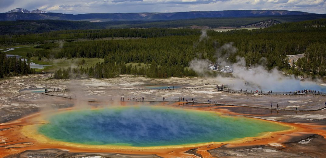 Grand Prismatic Springs , Yellowstone N.P. Caldera | Smithsonian Photo ...