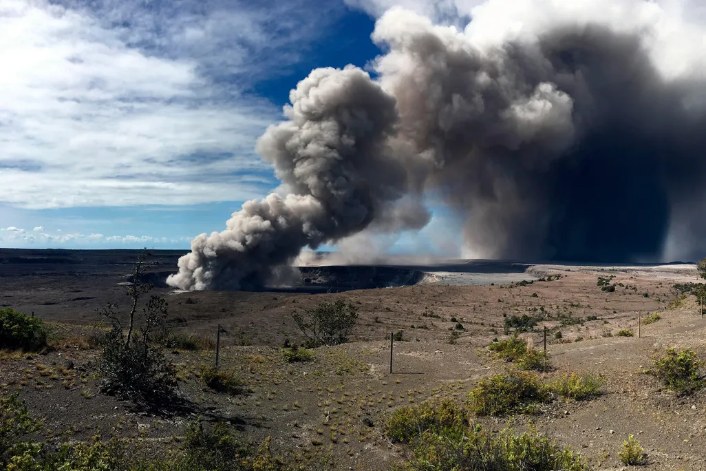 violent volcanic eruption