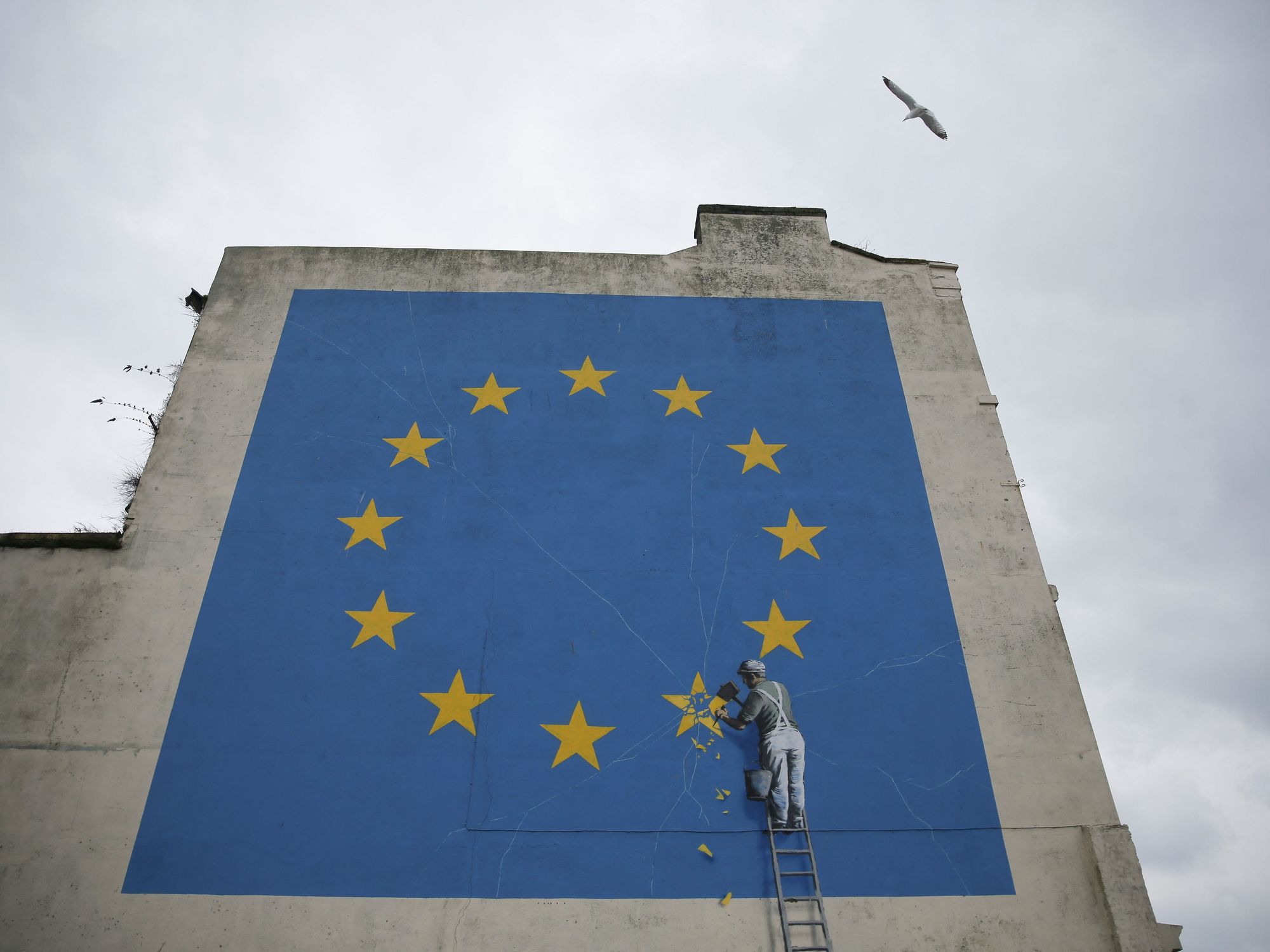Banksy's Brexit Mural in Dover Has Been Demolished