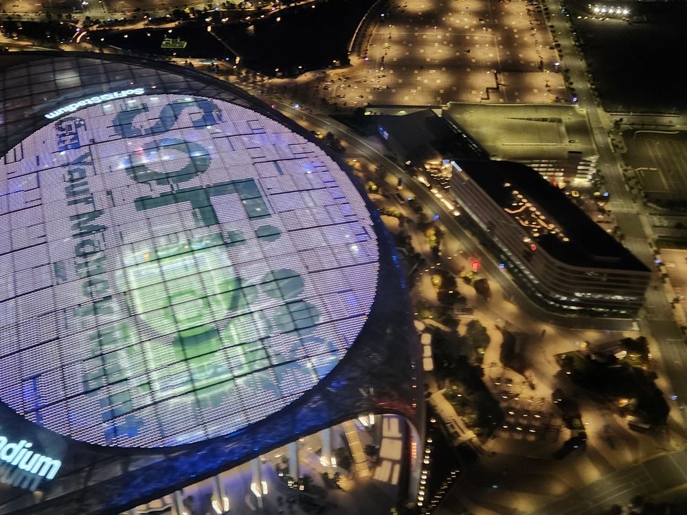 Aerial view of SoFi Stadium at Night | Smithsonian Photo Contest ...