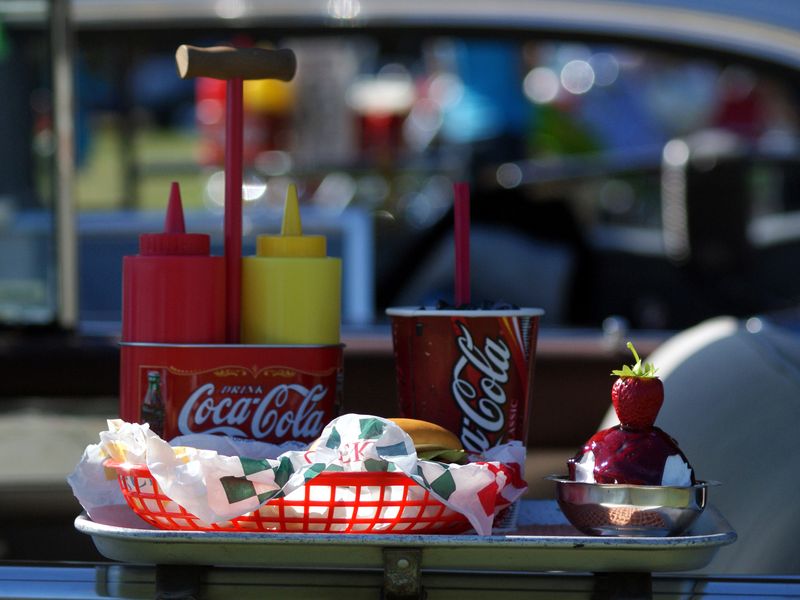 Classic car with tray with drive-in food | Smithsonian Photo Contest ...
