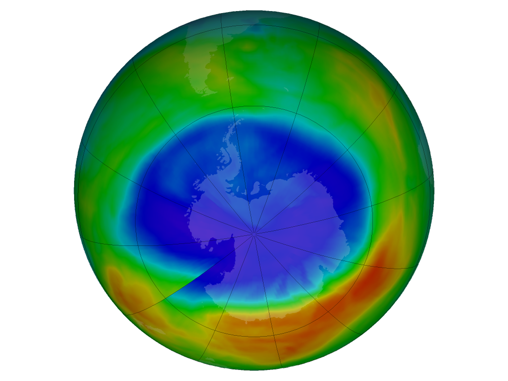 Ozone Layer Map Total Ozone Map #1 Photograph By Science Photo Library