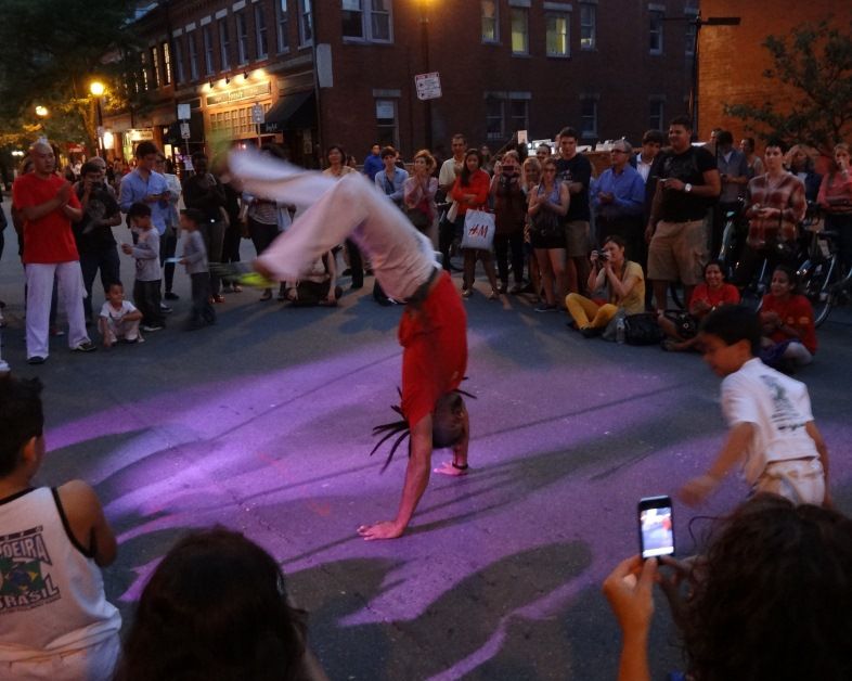 Acrobatic dancer on Newbury Street in Boston | Smithsonian Photo ...