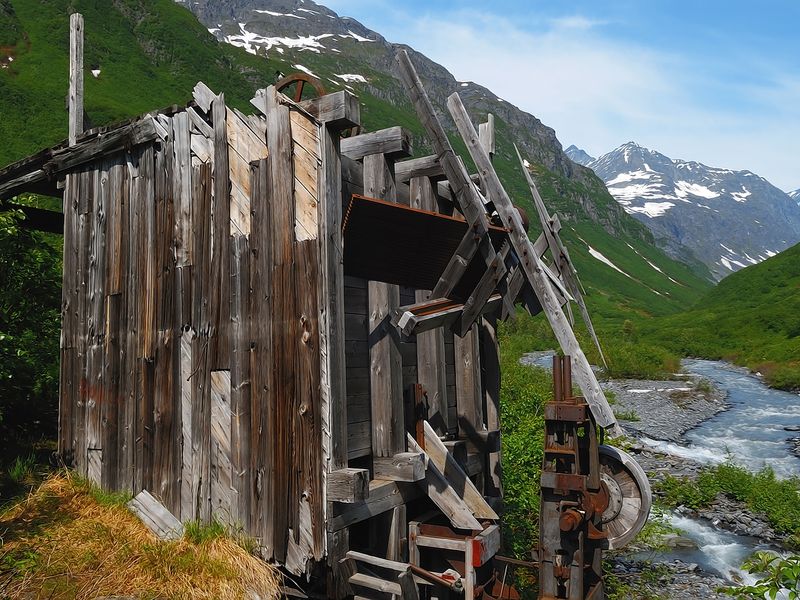 Nature is reclaiming this 1900 gold mine stamp mill used to crush and ...