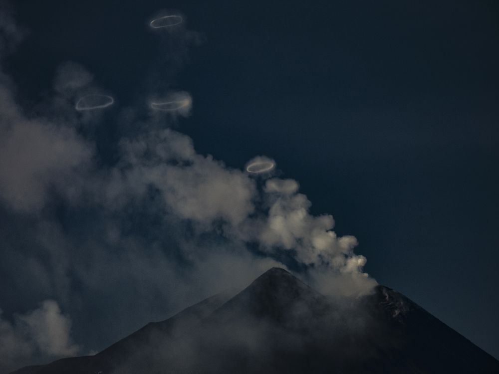 Mount Etna Puffs 'Smoke Rings' Into the Sky