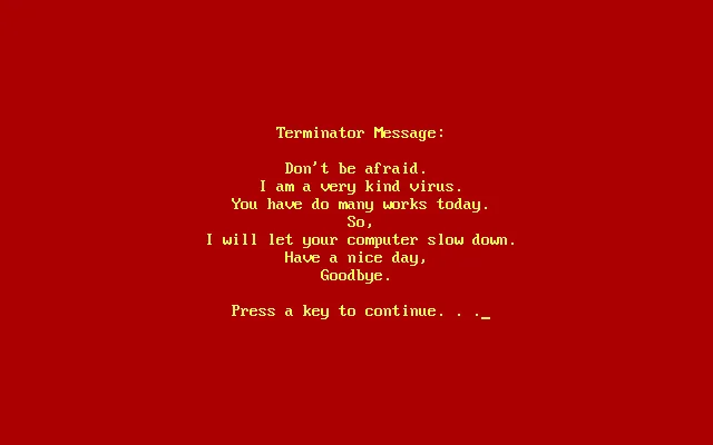 bye bye computer virus