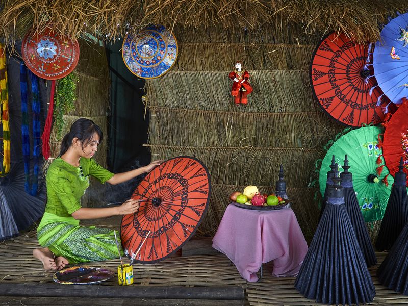 making the traditional bamboo umbrella | Smithsonian Photo Contest ...
