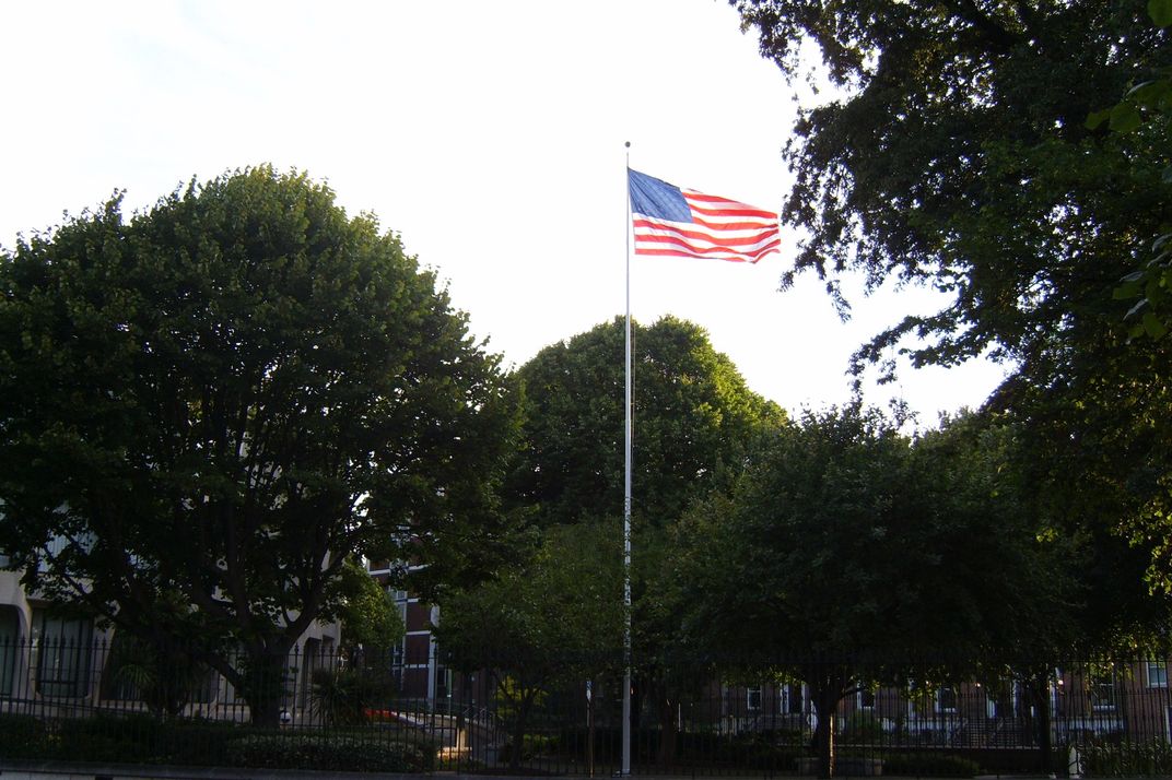 American Flag at the American Embassy in Dublin, Ireland | Smithsonian ...