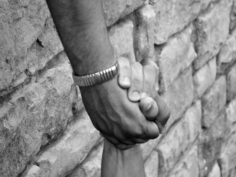 Never let go when times get hard. When you're pushed up against a wall ...